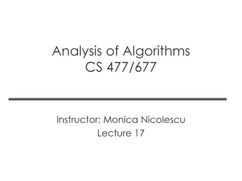 analysis of algorithms cs 477 ppt download
