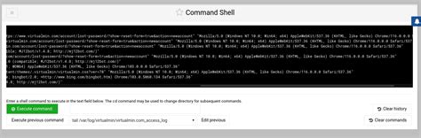 Webmin Command Shell Module Oddity The Text Input Field Extends Past