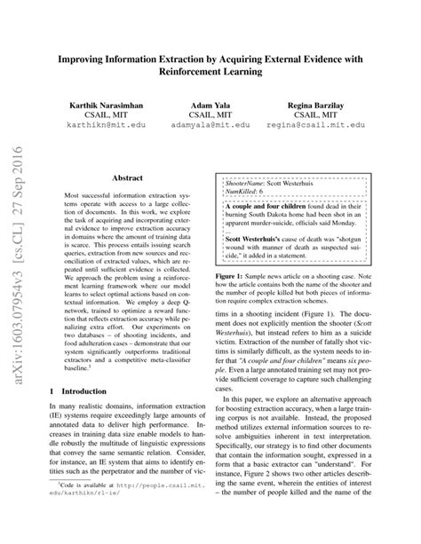 improving information extraction by acquiring external evidence with reinforcement learning deepai