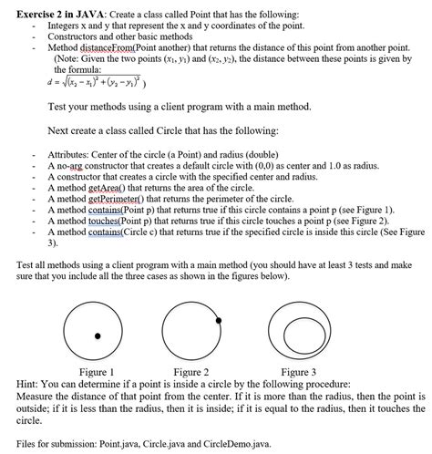 solved exercise 2 in java create a class called point that