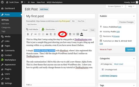 How To Add Links To Your WordPress Blog The Blog Starter
