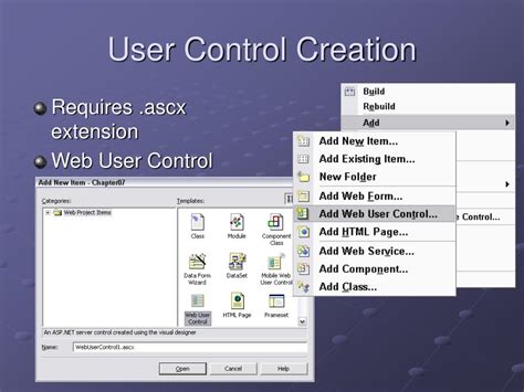 ppt chapter 7 building user controls and custom web controls powerpoint presentation id 1295984