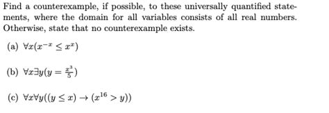solved find a counterexample if possible to these