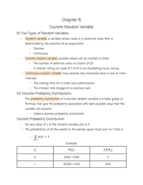 chapter six prof nielson chapter 6 discrete random variable 6 two types of random variables