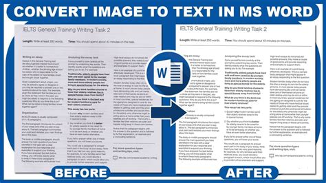 how to convert image to text in microsoft office word tutorial youtube