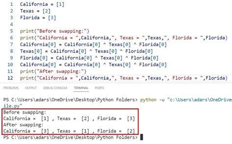 How To Swap Three Variables Without Using Temporary Variables In Python