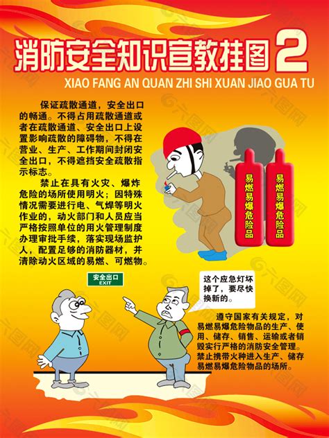 消防安全知识宣教挂图平面广告素材免费下载 图片编号 5341591 六图网