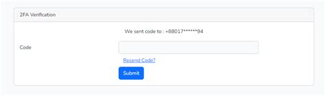 Laravel 9 SMS Based Two Factor 2FA Authentication