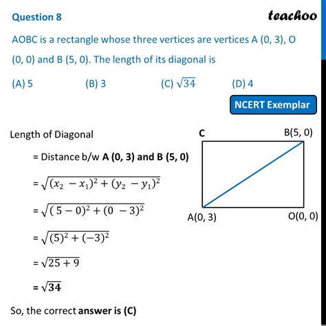 aobc is a rectangle whose three vertices are a 0 3 o 0 0 and b