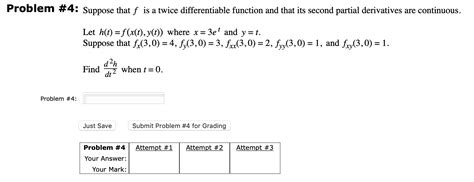 solved problem 4 suppose that f is a twice differentiable