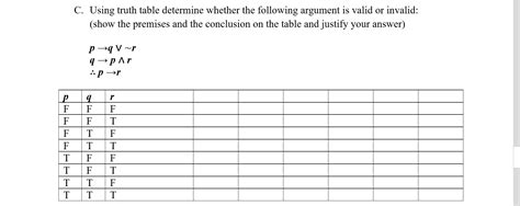 solved you can use a truth table to determine whether