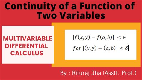 continuity of a function of two variables multivariable calculus engg mathematics youtube