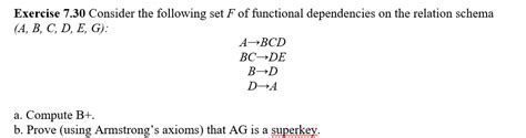 solved exercise 7 30 consider the following set f of