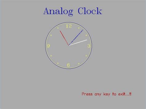 C Program To Create An Analog Clock The Crazy Programmer