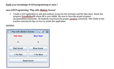 solved apply your knowledge of gui programming in java