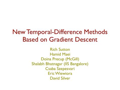[ppt] new temporal difference methods based on gradient descent rich powerpoint presentation