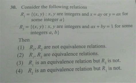 consider the following relations r { x y x y are real numbers and x wy for some