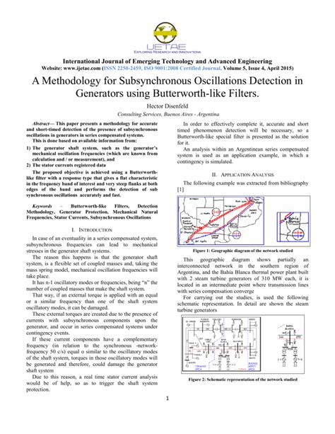 a methodology for subsynchronous oscillations detection