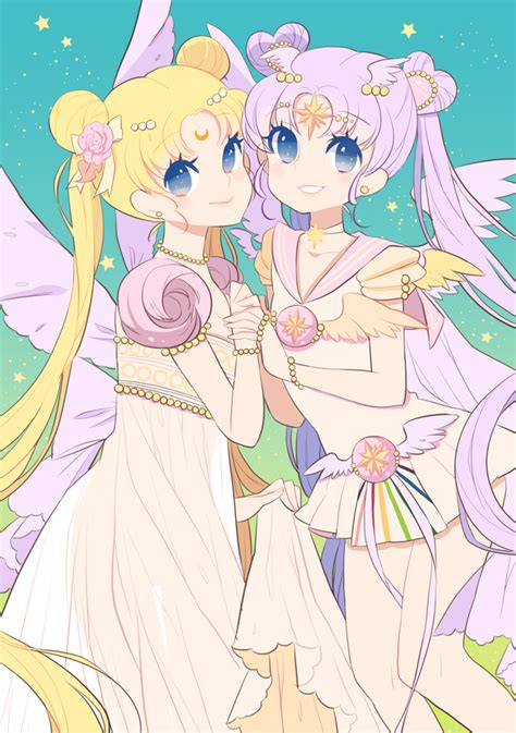 Tsukino Usagi Princess Serenity And Sailor Cosmos Bishoujo Senshi Sailor Moon Drawn By Pan