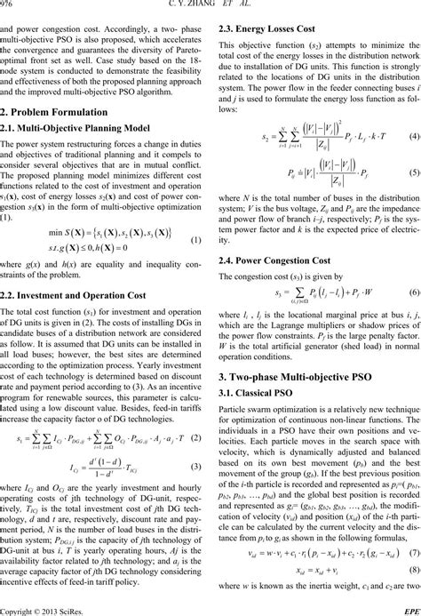 distribution network expansion planning based on multi objective pso algorithm