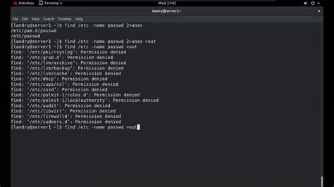 rhcsa chapter5 v1 use of redirection english standard input standard output standard error