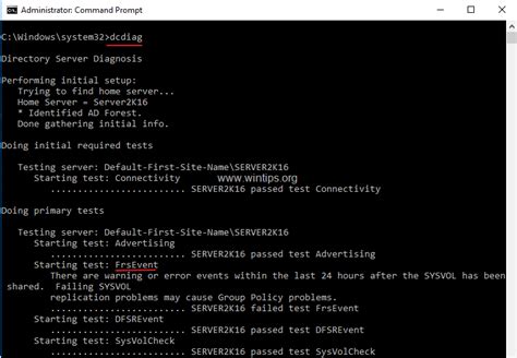 Using Dcdiag To Check Domain Controller Health