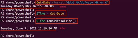 how to use powershell get date cmdlet