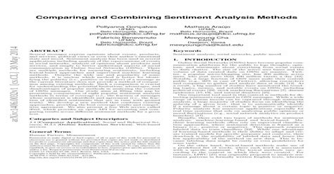 comparing and combining sentiment analysis methods · comparing and combining sentiment analysis