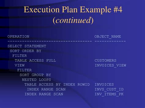 ppt use explain plan and tkprof to tune your applications powerpoint presentation id 316141