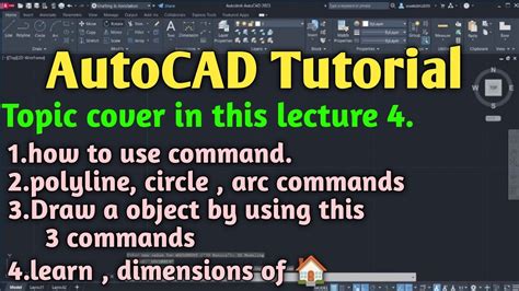 Autocad Polyline Circle Arc Commands Draw A Object By Using