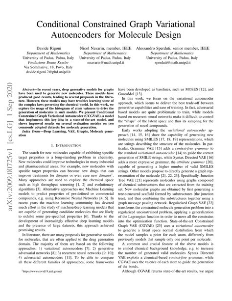 pdf conditional constrained graph variational autoencoders for molecule design