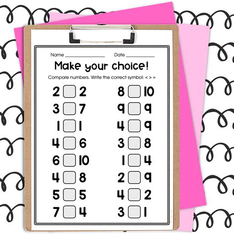 Comparing Numbers Worksheets