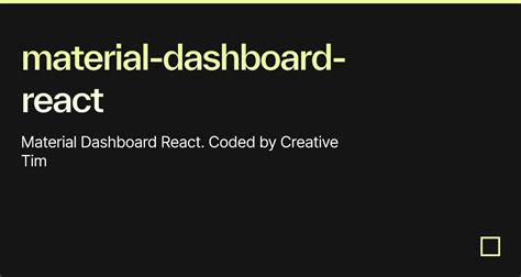 Material Dashboard React Codesandbox