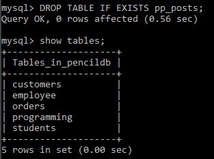 How To Delete A Table In MySQL Pencil Programmer