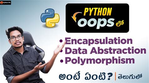 encapsulation in python python tutorials in telugu python in telugu youtube