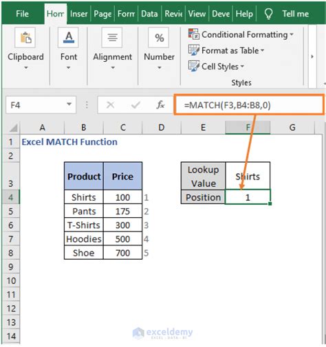 How To Use MATCH Function In Excel 3 Examples ExcelDemy