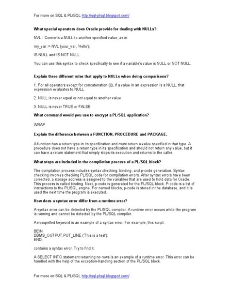 pl sql interview questions pdf pl sql array data type