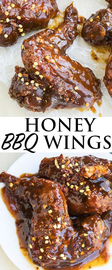 This Easy Baked Honey Bbq Wings Recipe Is Made With Simple Ingredients These Spicy And Sticky