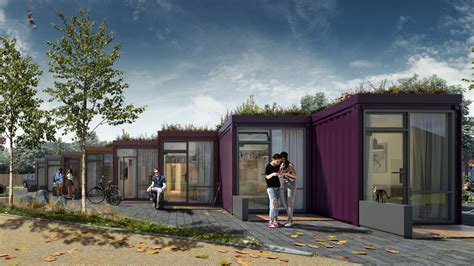 shipping container micro homes with green roofs planned for uk