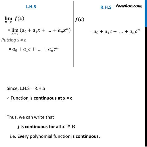 example 14 show that every polynomial function is continuous