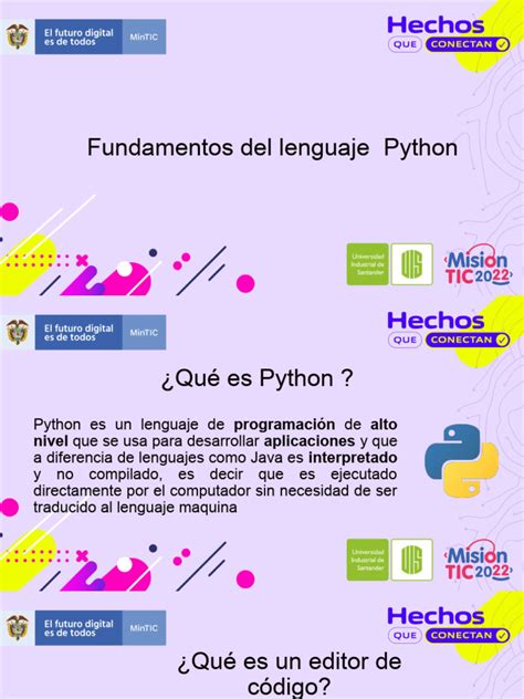 fundamentos del lenguaje python pdf lenguaje de programación python lenguaje de programación