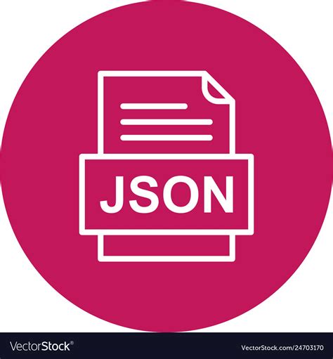Json File Document Icon Royalty Free Vector Image