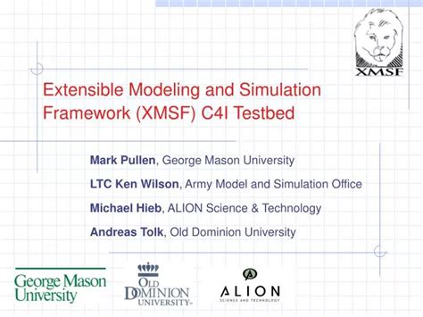ppt extensible modeling and simulation framework xmsf c4i testbed powerpoint presentation