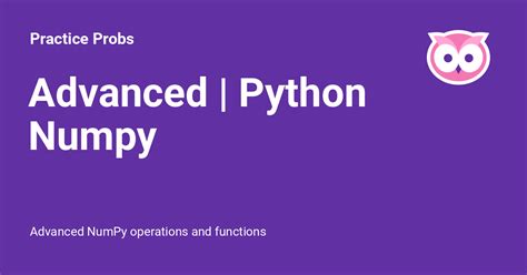 Advanced Python Numpy Practice Probs