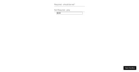 Material UI Require Text Field Theming Codesandbox