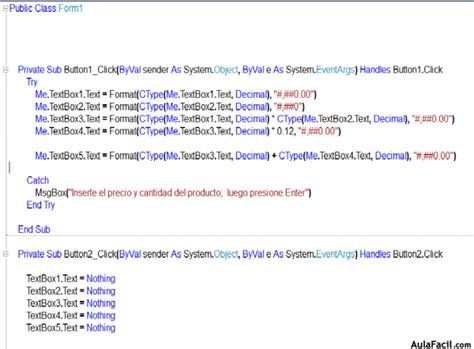 Textbox Visual Basic
