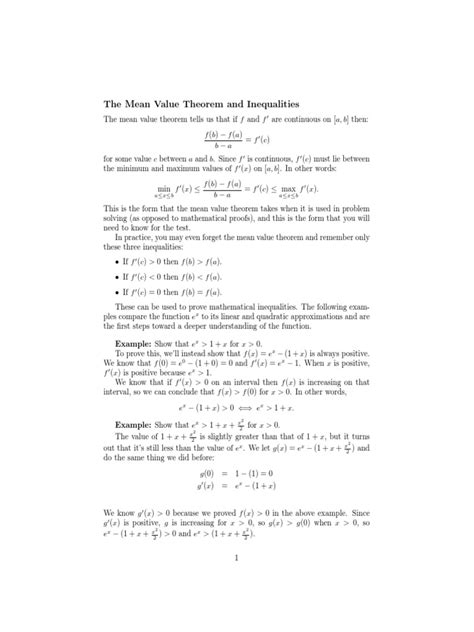 mean value theorem pdf theorem teaching mathematics