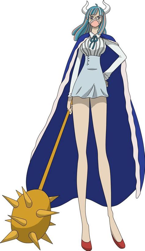 An Anime Character With Blue Hair Holding A Broom