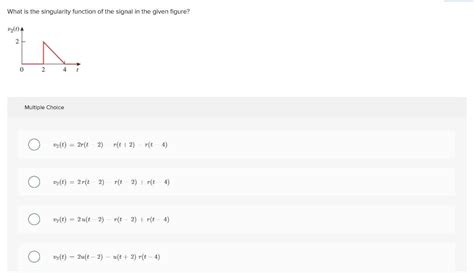 solved what is the singularity function of the signal in the