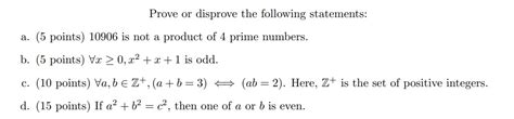 solved prove or disprove the following statements a 5